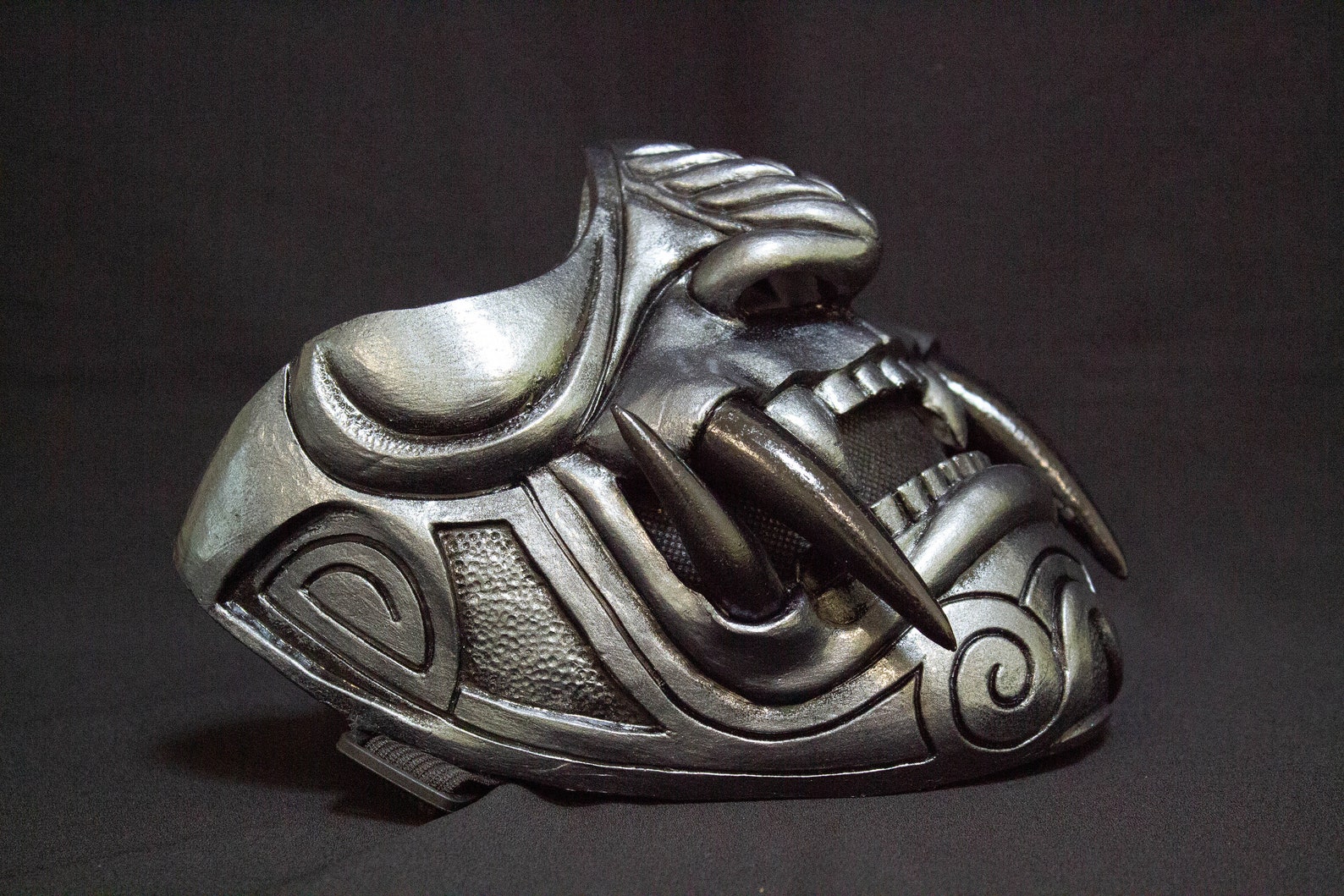 Half Face Graphite Demon Assassin Ronin Samurai Mask Cool - Etsy