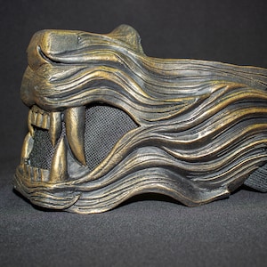 Wolf Oni Berserker Mask - Samurai Fenrir Menpo Armor - Handcrafted ...