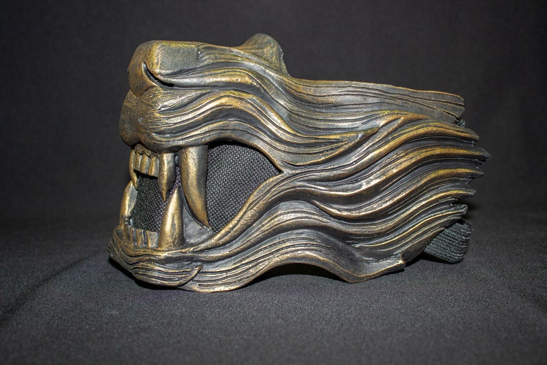 Wolf Oni Berserker Mask - Samurai Fenrir Menpo Armor - Handcrafted ...