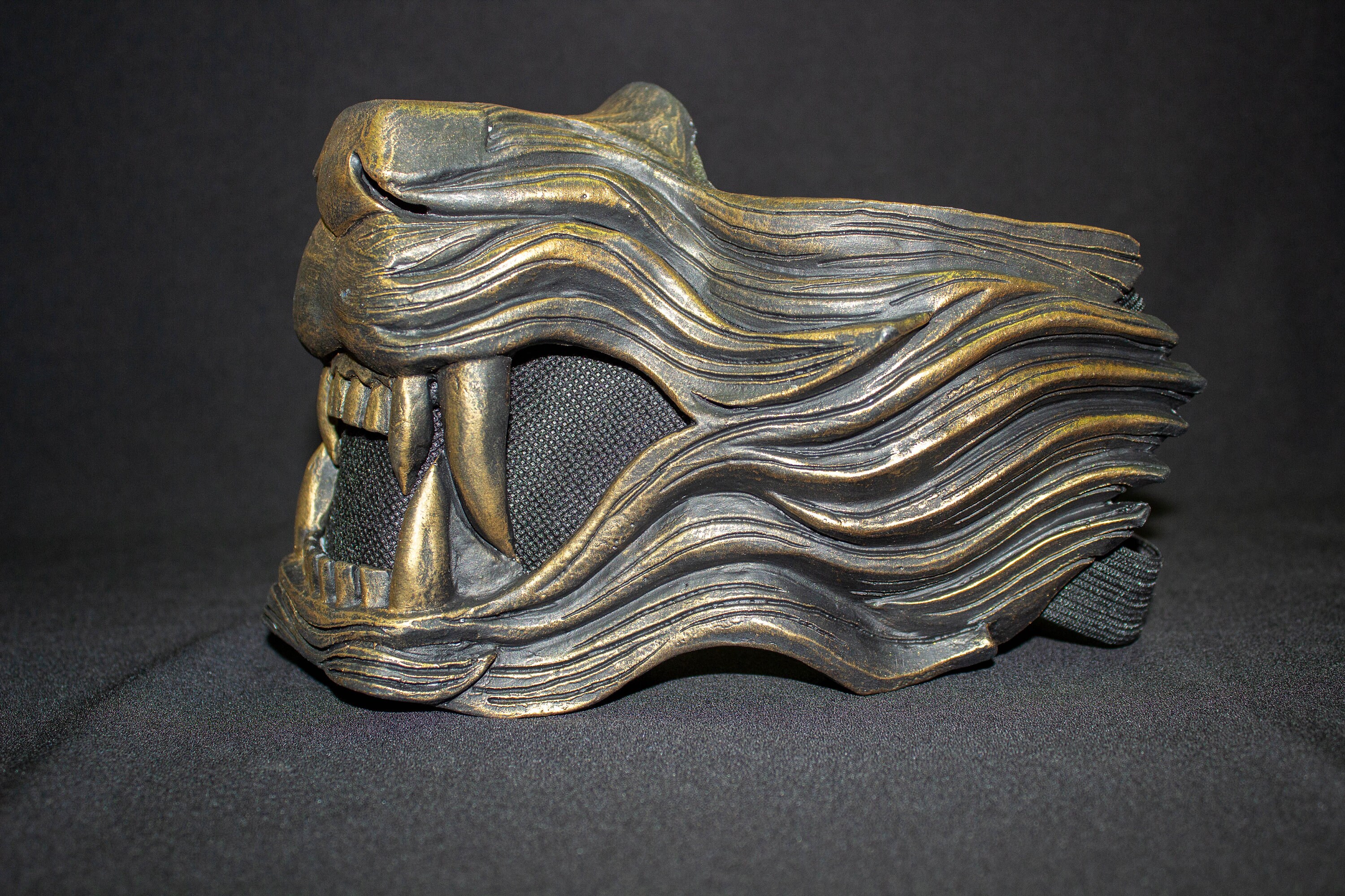 Wolf Oni berserk Menpo Mask Samurai fenrir | Etsy