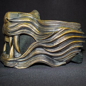 Wolf Oni Berserker Mask - Samurai Fenrir Menpo Armor - Handcrafted ...