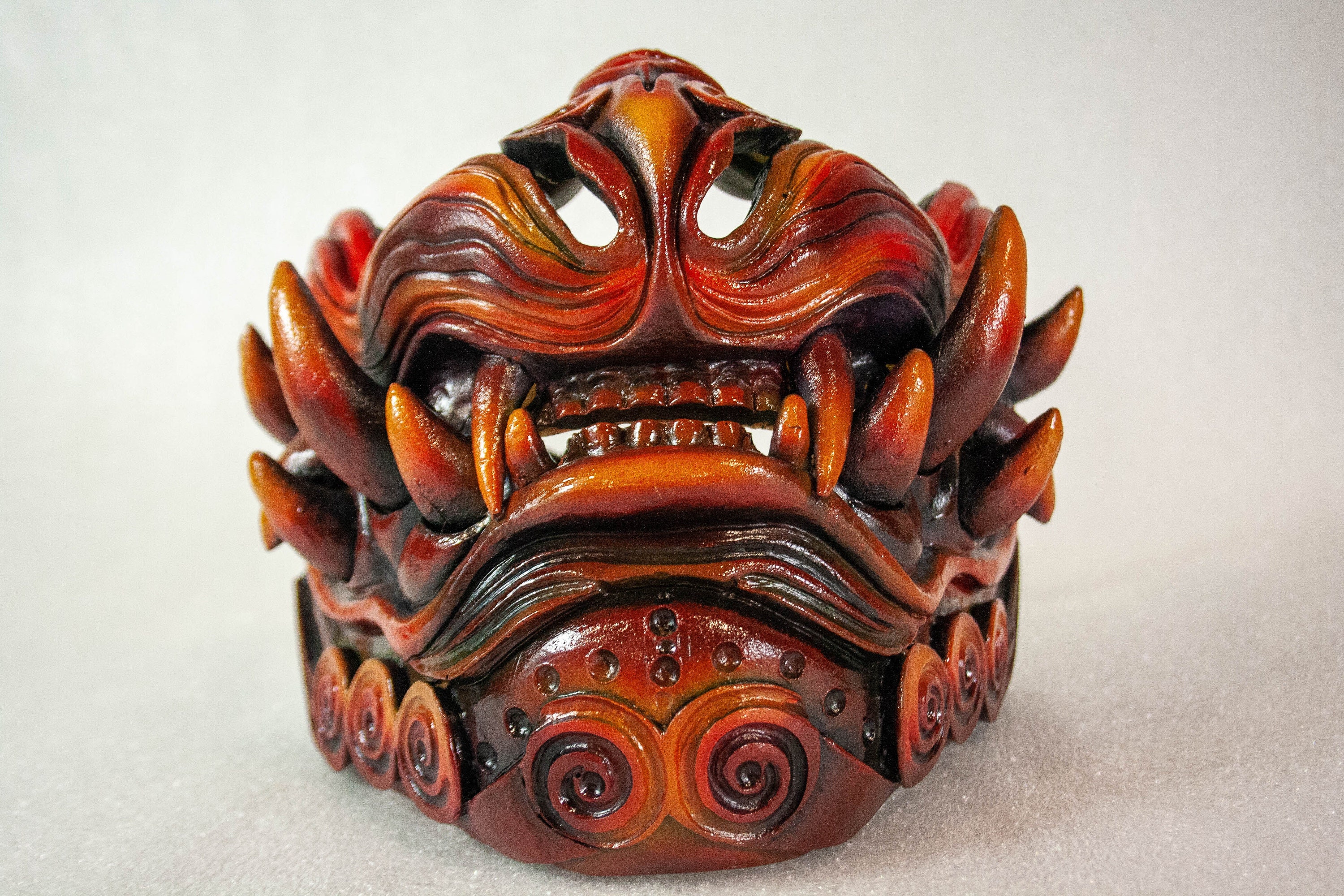 Fiery Lion Wind Samurai Mask - Etsy