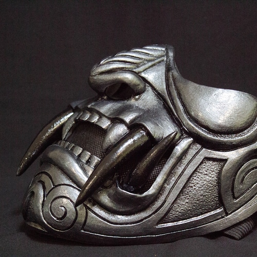 Japanese Samurai Warrior Face Mask Full Color Creative Neck - Etsy