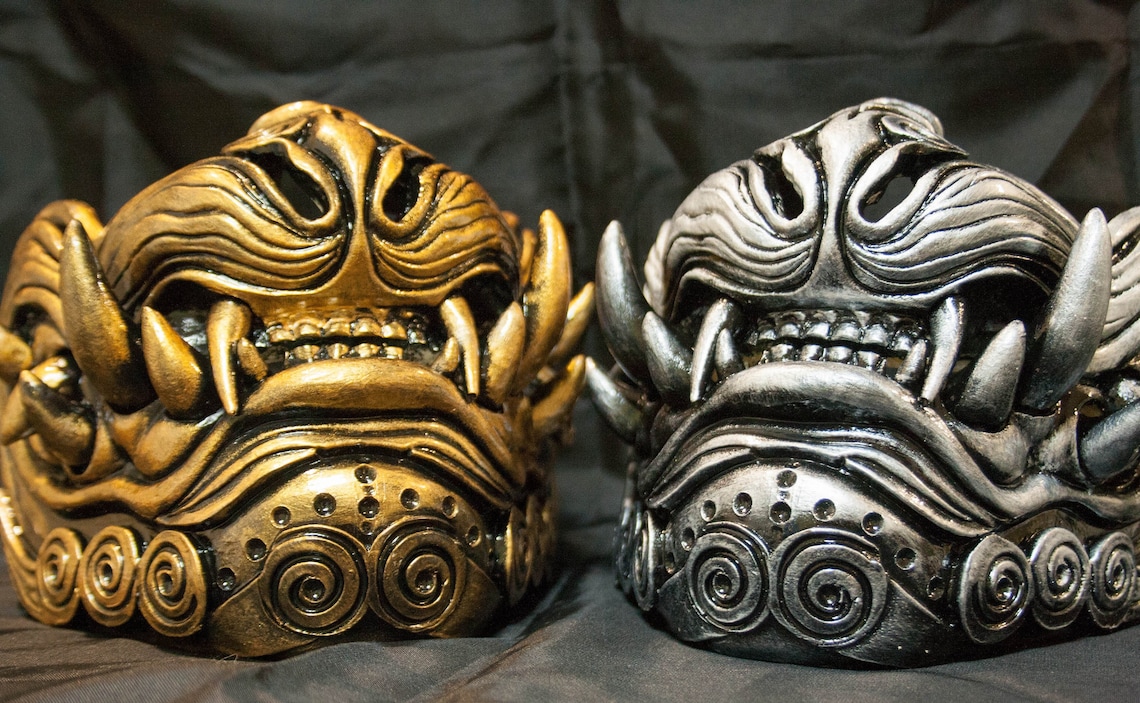 Mask Lion Mask Samurai Mask Samurai Armor Cosplay Kabuki Japanese Mask ...