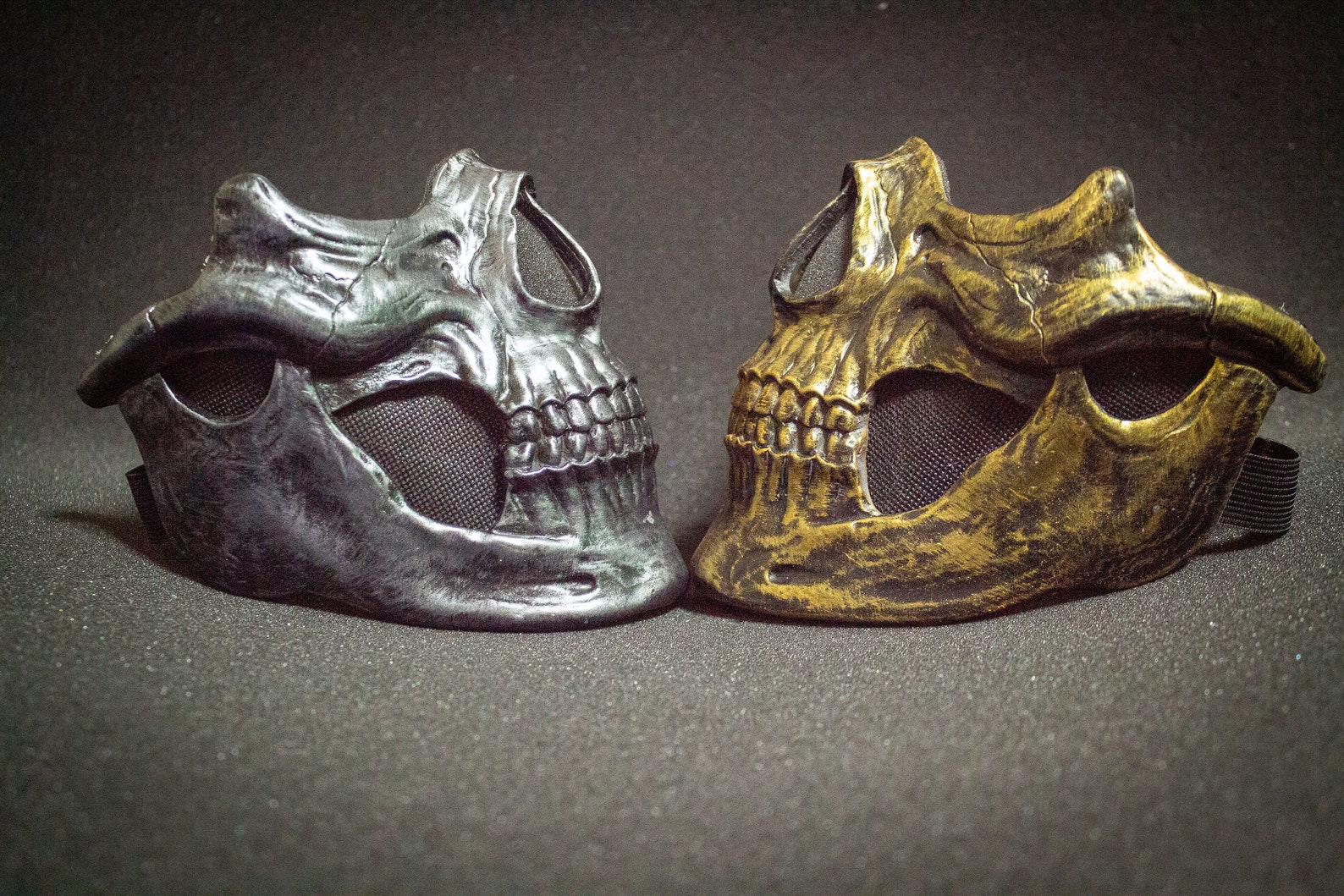 Gold Mask Human Skull Half Skull Mask | Etsy