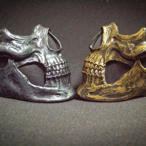 Gold Mask Human Skull Half Skull Mask - Etsy