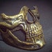 Gold Mask Human Skull Half Skull Mask - Etsy