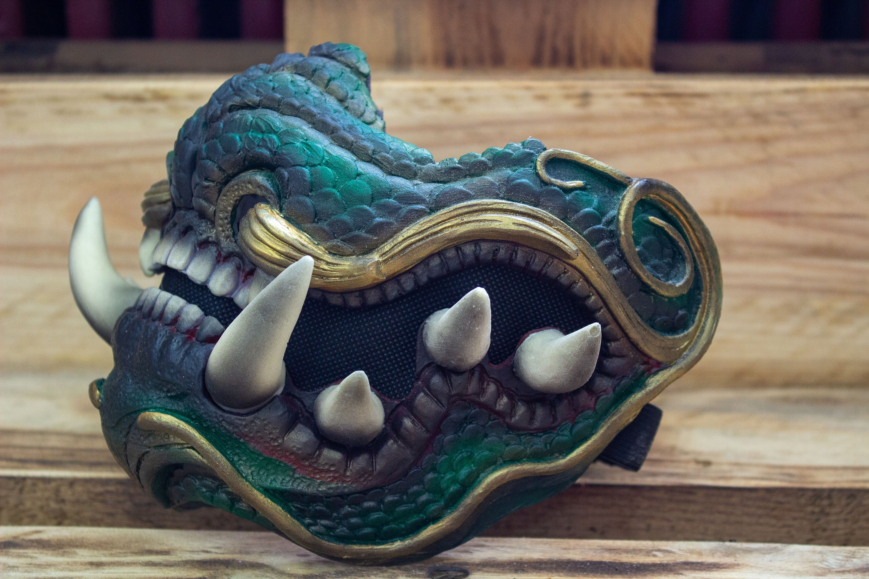 Mask Dragon Sakura Blossom Samurai Mask Ghost Killer and Smoky Fel ...