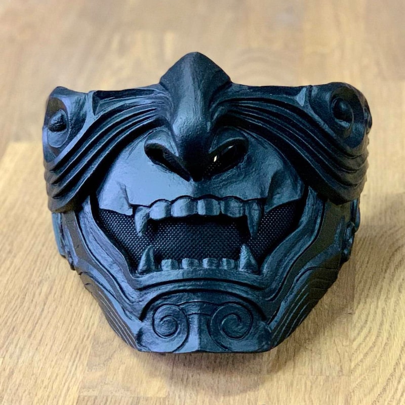 Oni Mask Half Face - Etsy