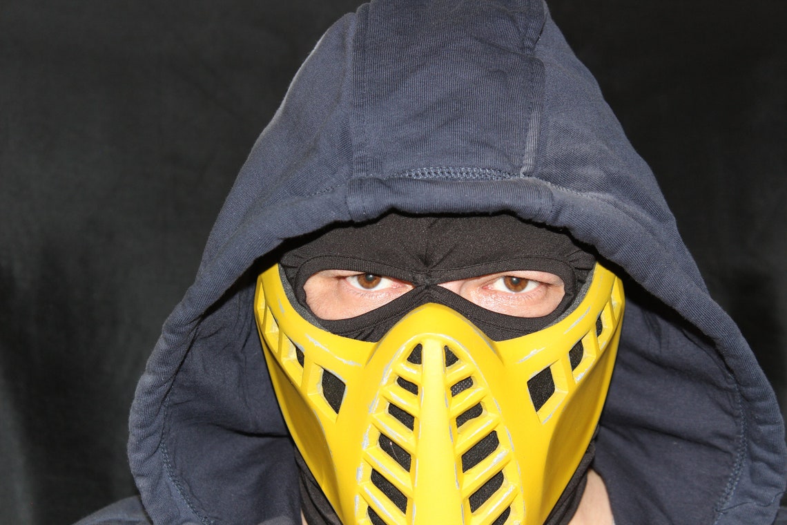 MK11 Scorpion Mask Mortal Kombat Classic for Cosplay - Etsy
