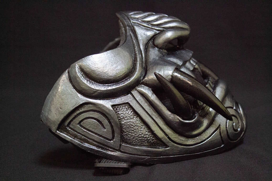 Half Face Graphite Demon Assassin Ronin Samurai Mask Cool | Etsy