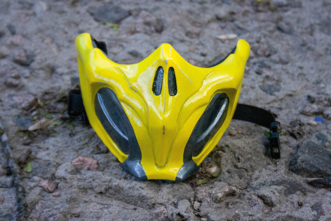 Scorpion mask from Mortal Kombat 11 Fiery Grandmaster | Etsy