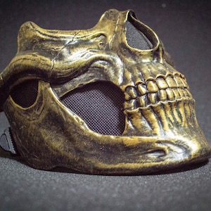Gold Mask Human Skull Half Skull Mask - Etsy