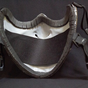 Half Face Graphite Demon Assassin Ronin Samurai Mask, Cool Baddass ...