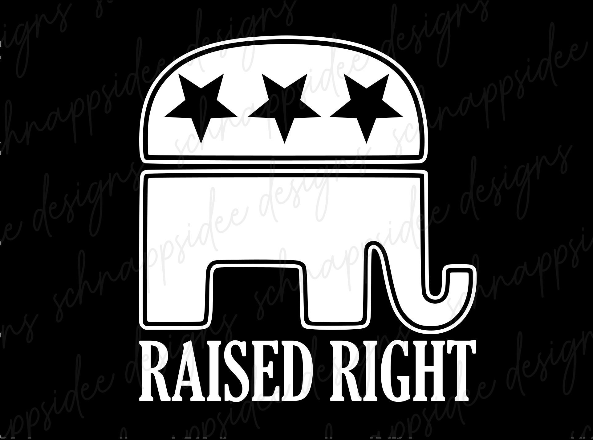 Raised Right Republican Car Window Decal - Etsy