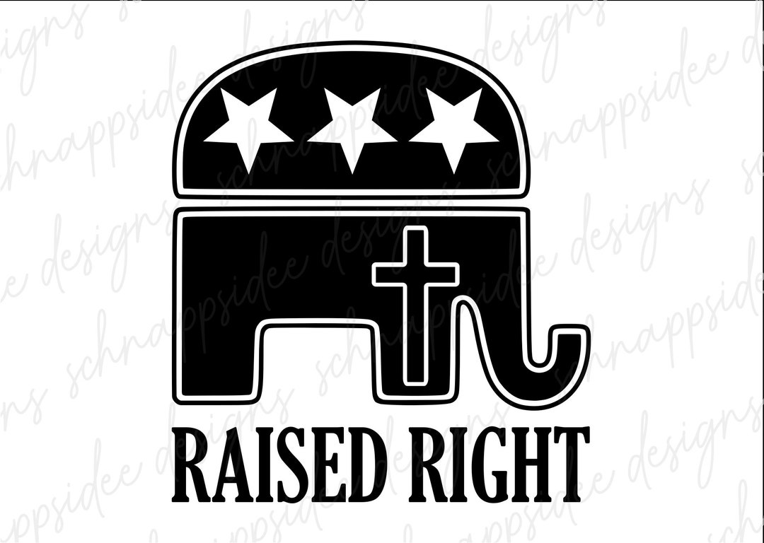 Raised Right Republican Car Window Decal With Cross - Etsy