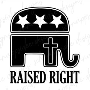 Raised Right Republican Car Window Decal With Cross - Etsy