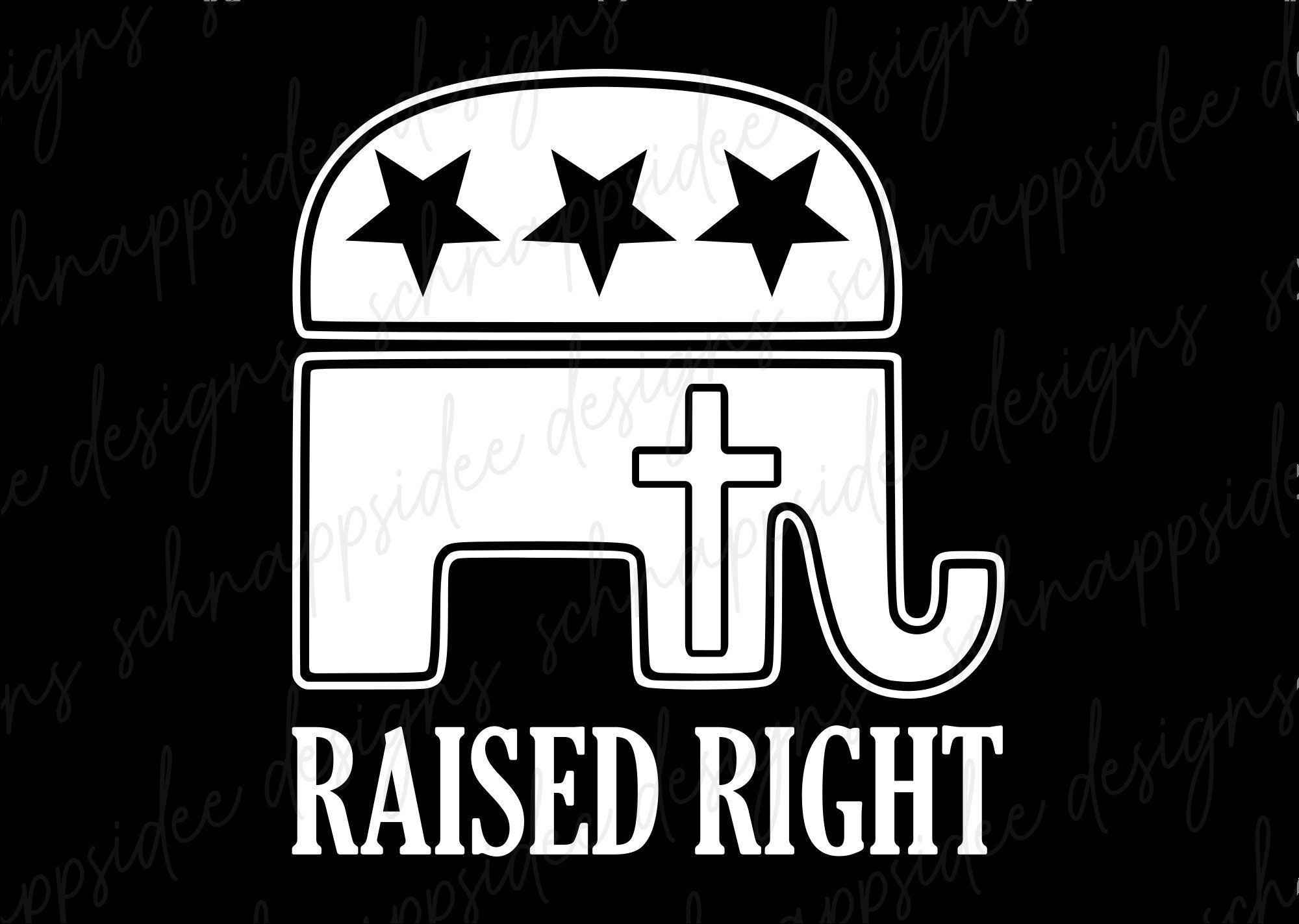 Raised Right Republican Car Window Decal With Cross - Etsy
