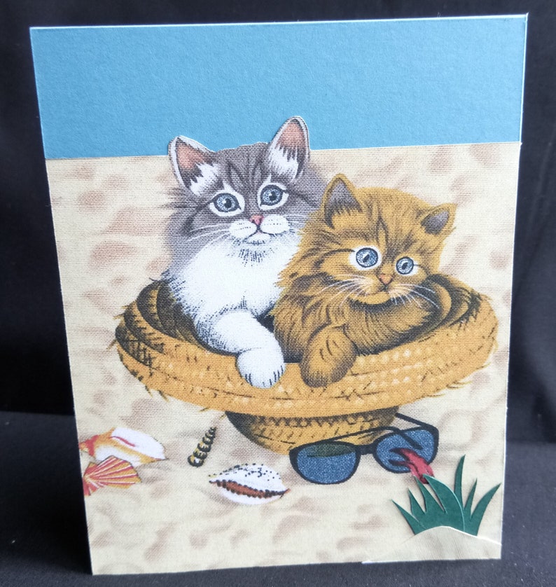 CATS on Beach CARDS, Blank Inside, See Item Details - Etsy