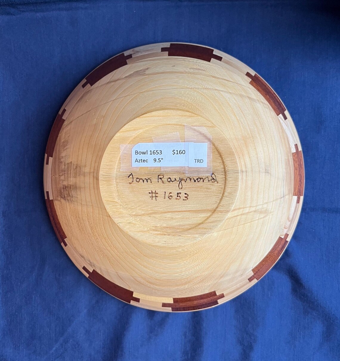 Southwest Aztec Wood Bowl: Segmented Ash, Birch, Maple, Mahogany, 9.5 ...