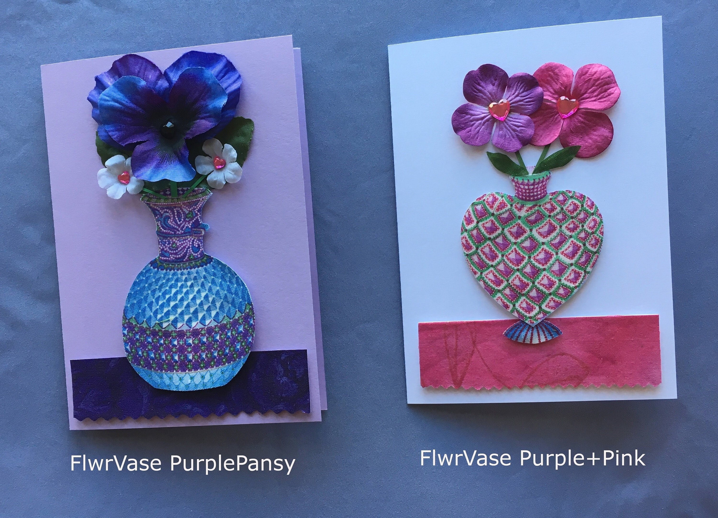 Handmade Flower Greeting Cards: Lace Hat or Floral Design, Birthday ...
