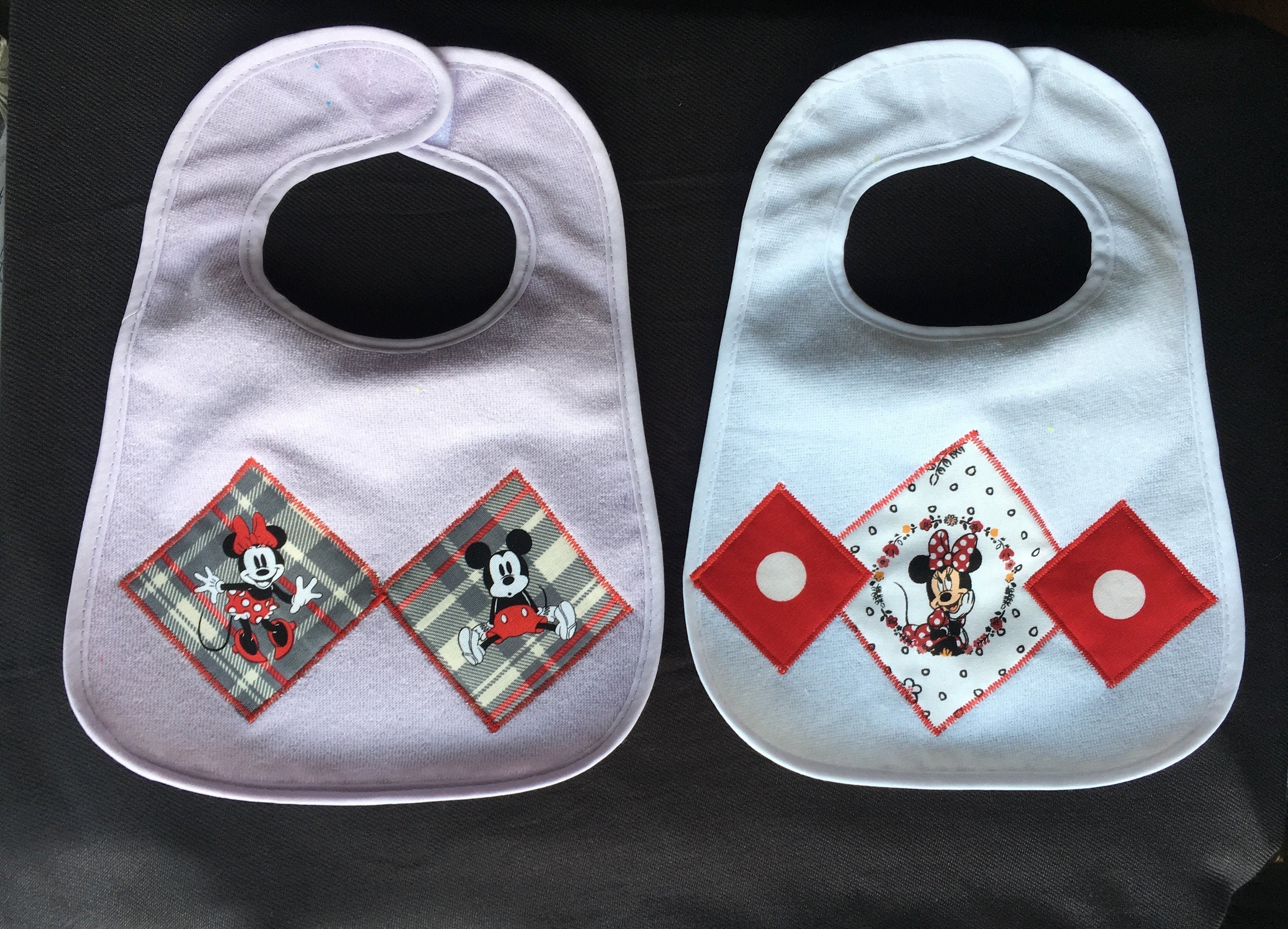 BIBS Minnie & Mickey Mouse for Baby or Toddler. Red White - Etsy