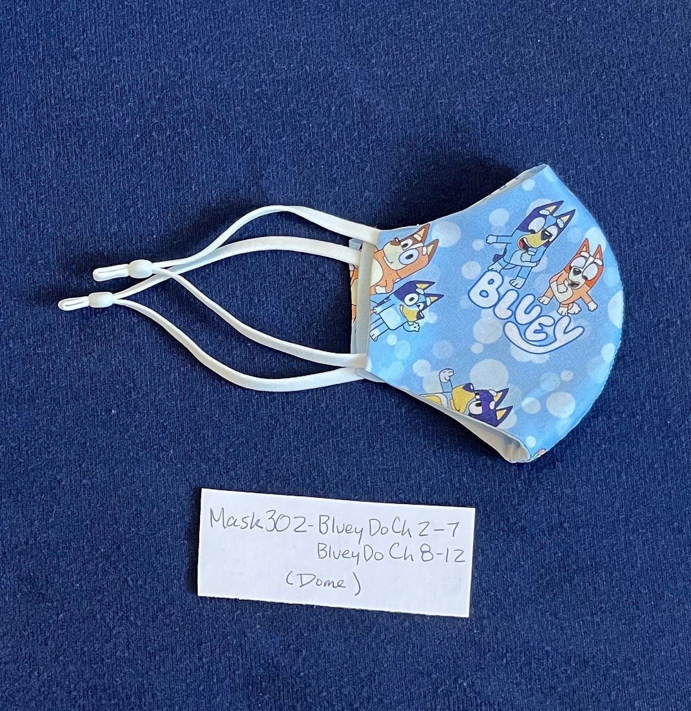 Bluey Mask for Child or Toddler. Choice of 3 Styles of 2-layer Cotton ...