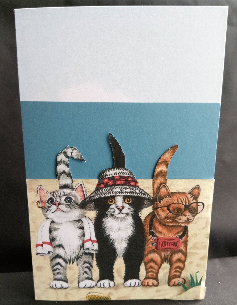 CATS on Beach CARDS, Blank Inside, See Item Details - Etsy