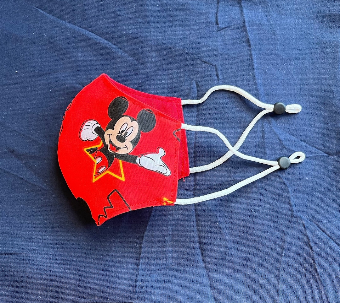 Mickey and Minnie Mouse Cotton Face Masks: Red, White, or Vintage Gray ...