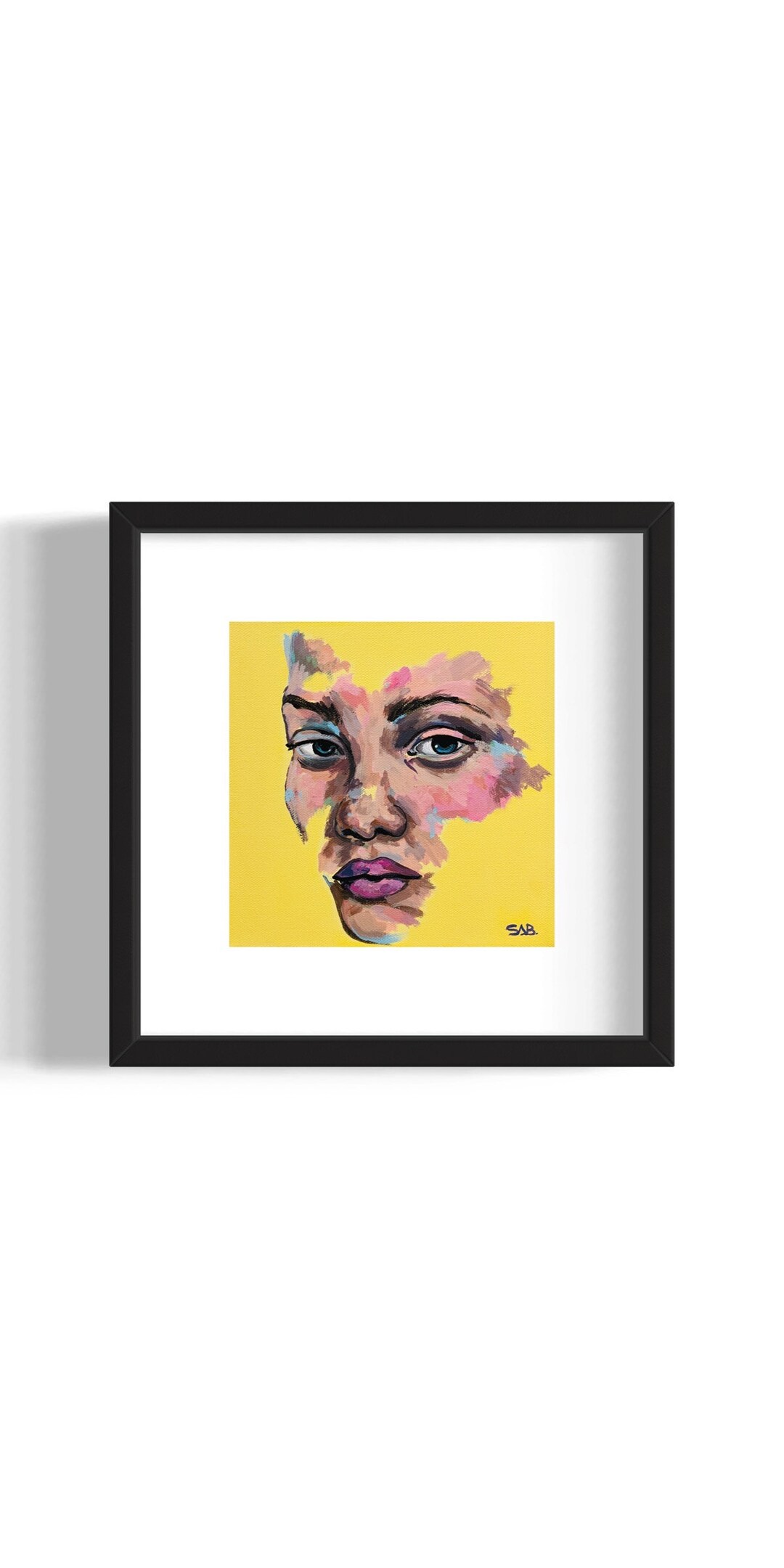 Retrato abstracto del ojo que pinta la impresión original del arte ...