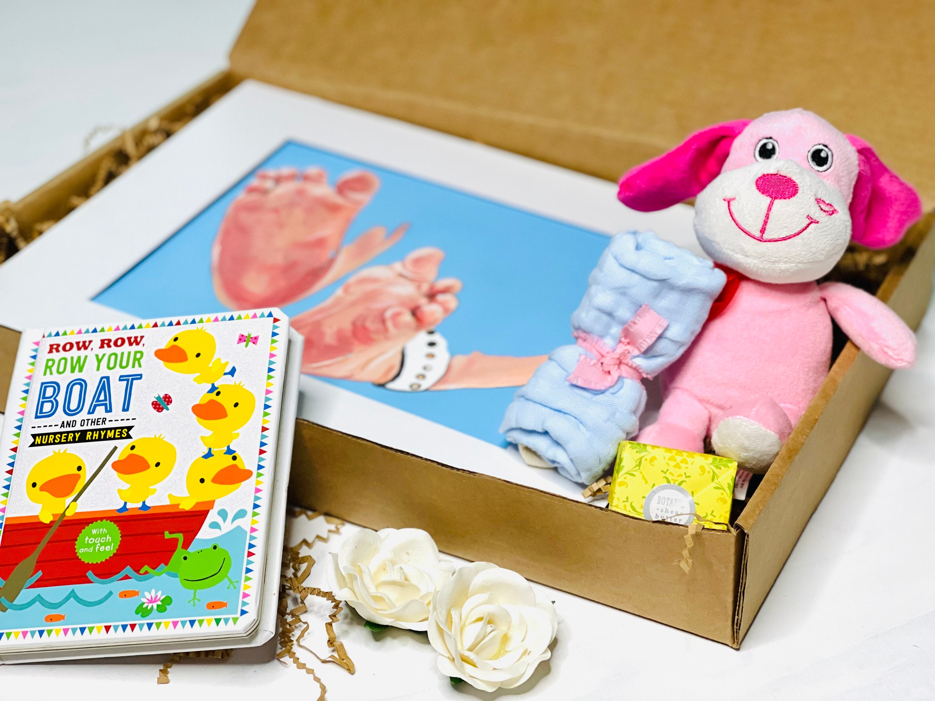 BABY GIFT BOX Portrait Baby Feet Newborn Birthday Gender - Etsy