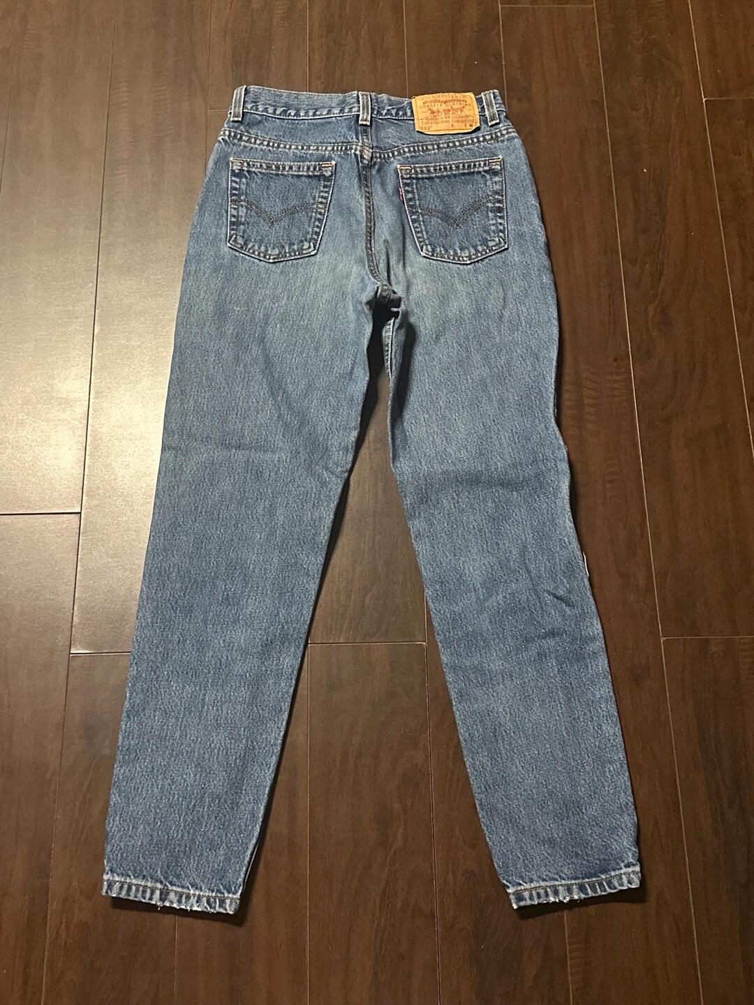 Vintage 1990s Levis Strauss Riveted Red Tab 512 Slim Tapered Fit Denim ...