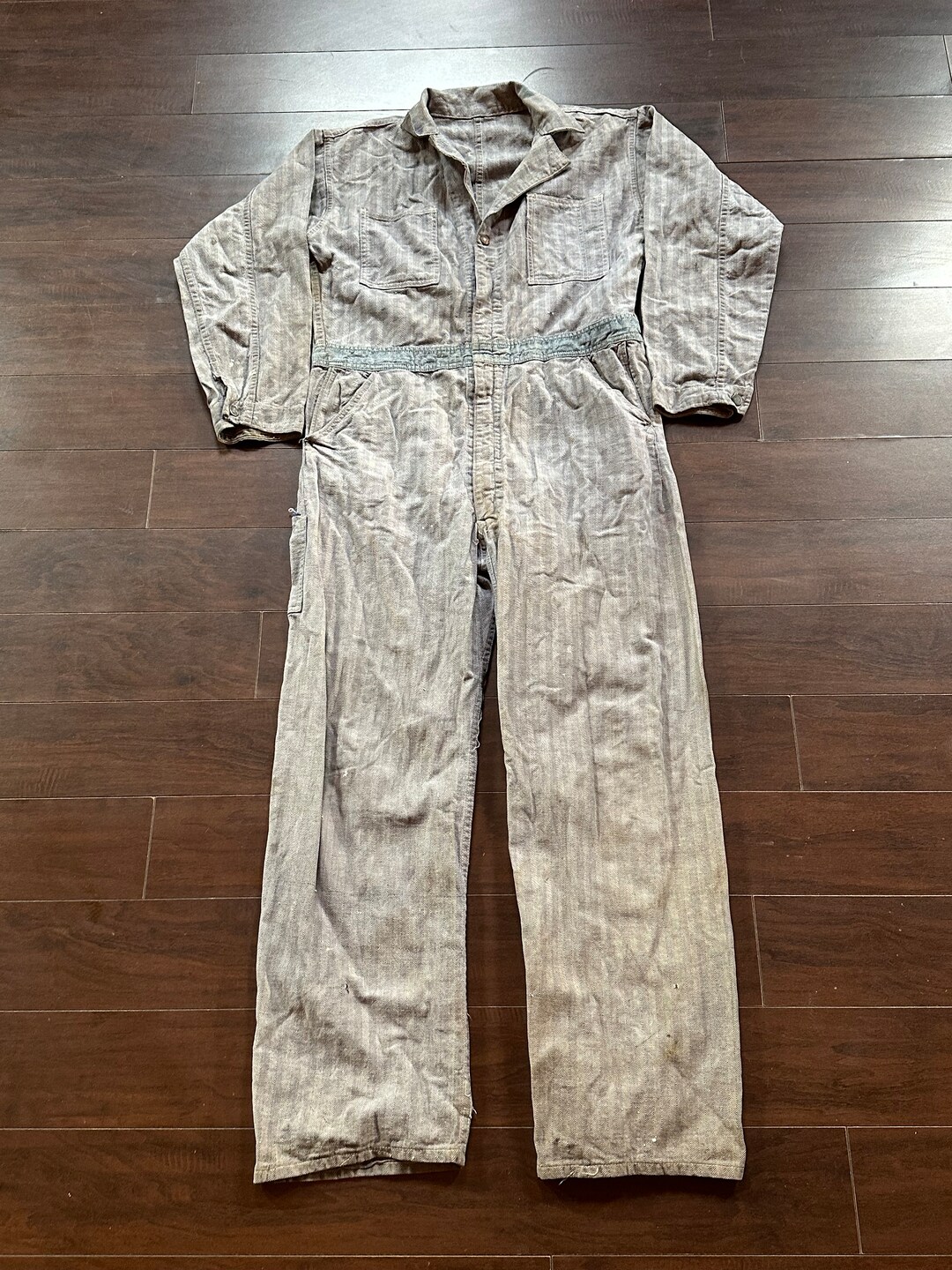 Vintage 1950s/1960s Coveralls Striped Denim Talon USA - Etsy