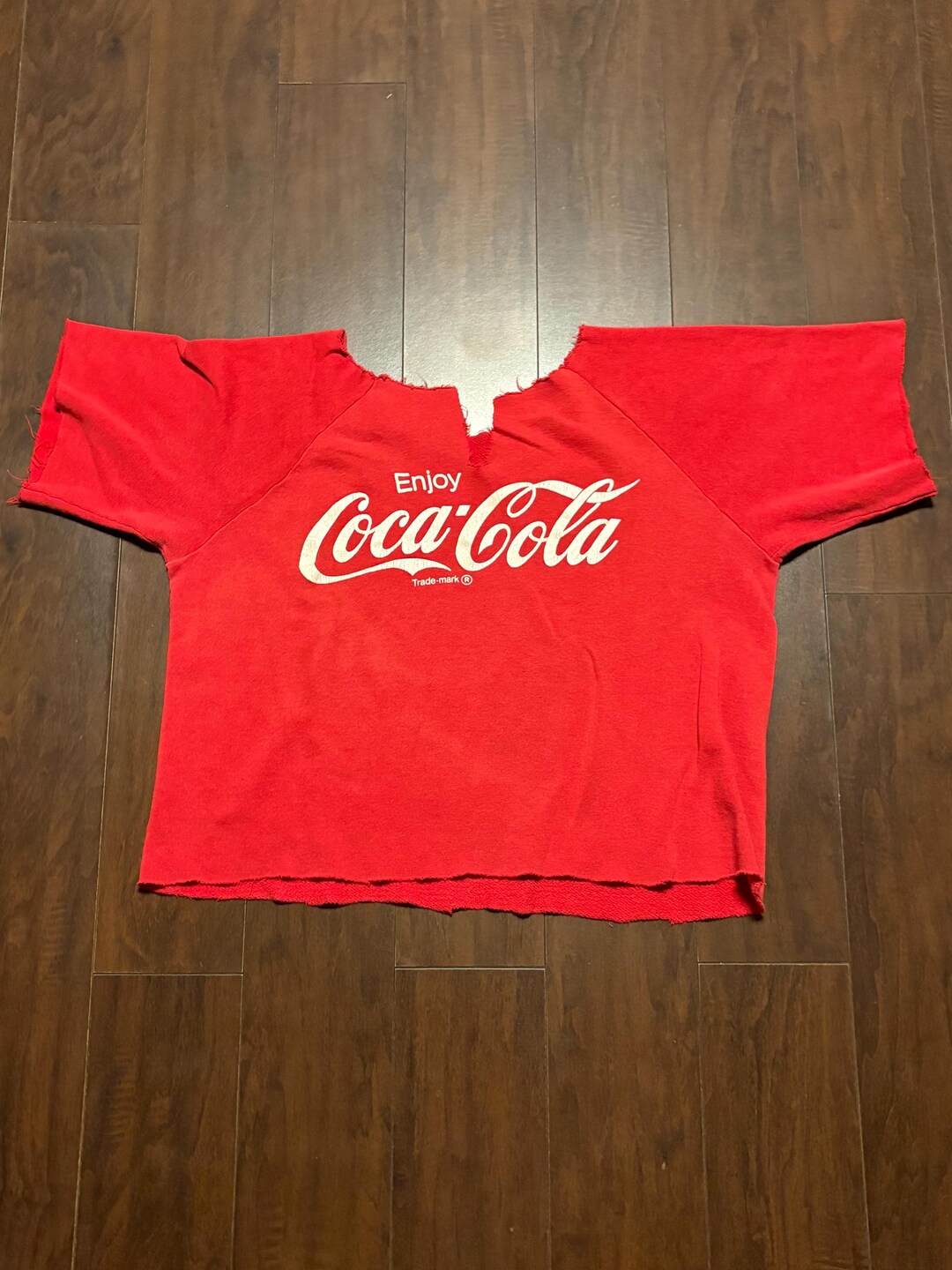 Vintage 1970s/80s Coca Cola Spell Out Promo Cropped Tank Top Sweatshirt ...