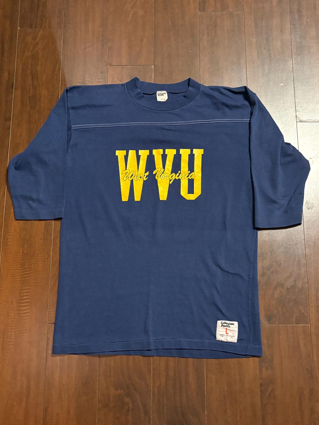 Vintage 1970s/80s WVU West Virginia University Collegiate Jersey T ...
