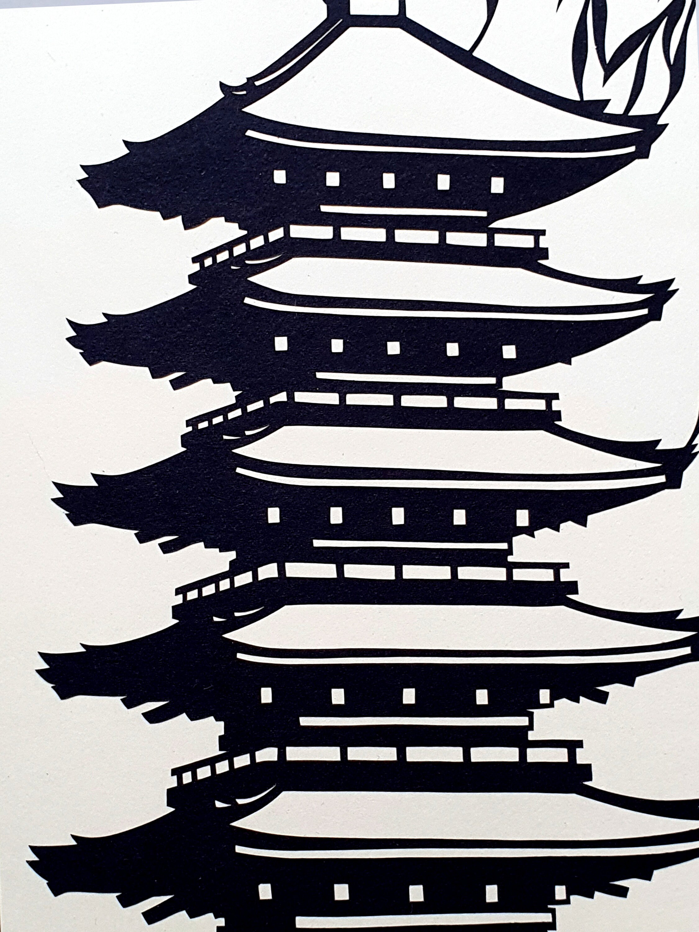 Original Handmade Paper Cut Artwork “the Pagoda at To-ji Temple, Kyoto ...