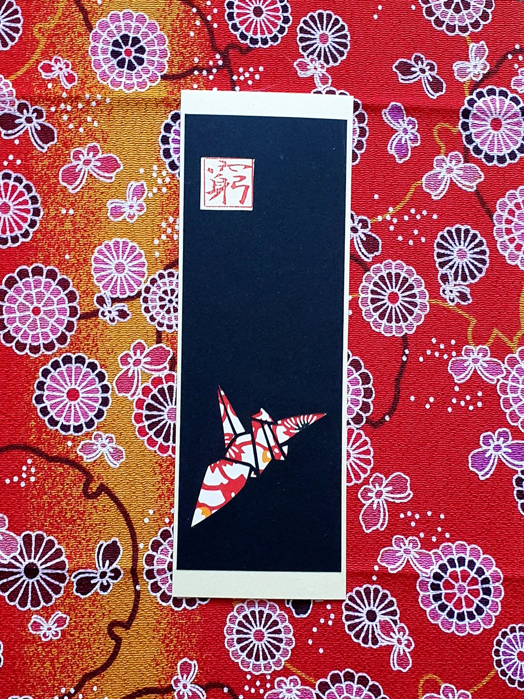 Handmade Bookmark "origami Crane", Paper Cutting ( Kiri-e ) - Etsy