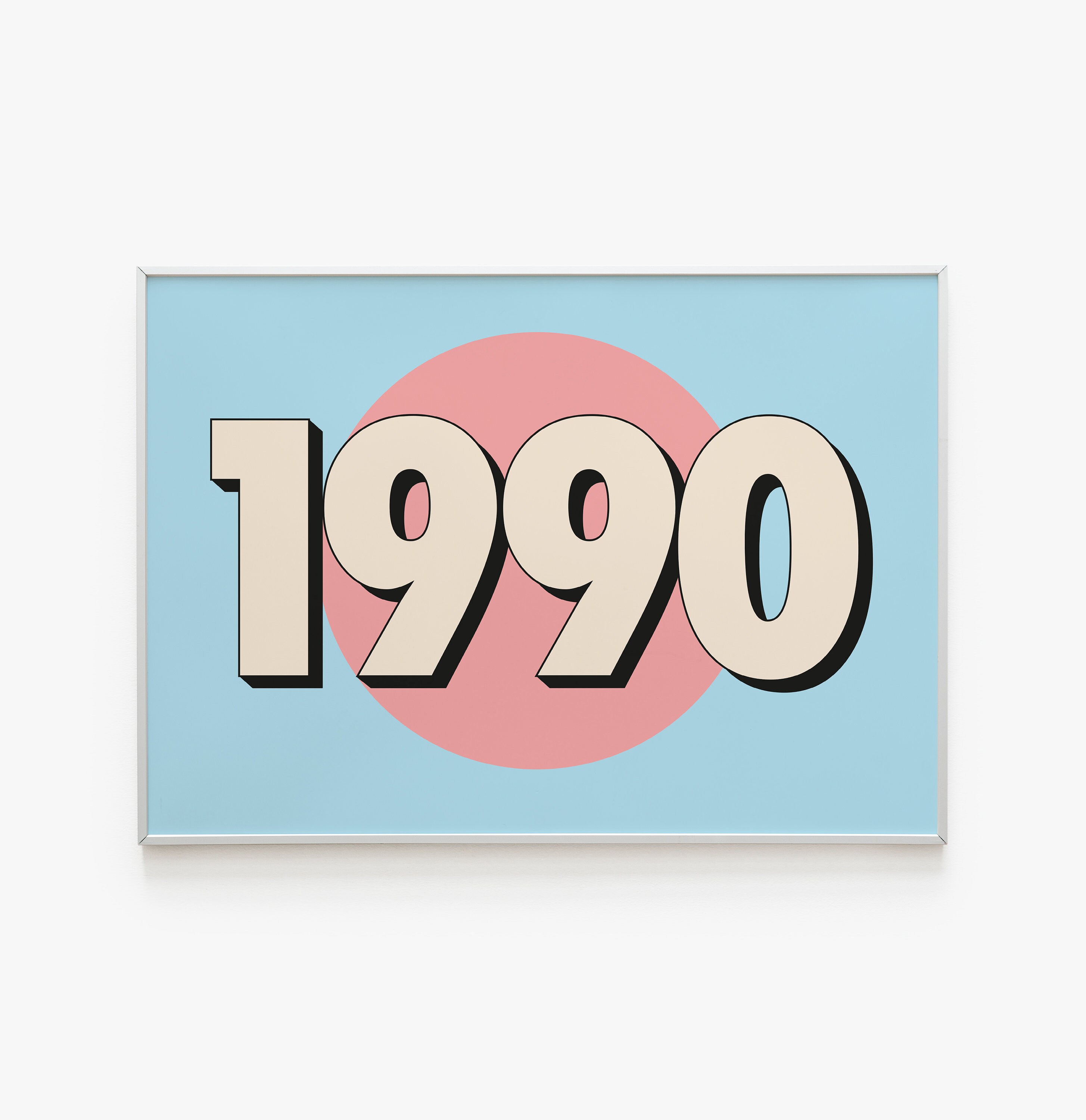 Personalised Year Art Print Year Poster Colourful Year - Etsy