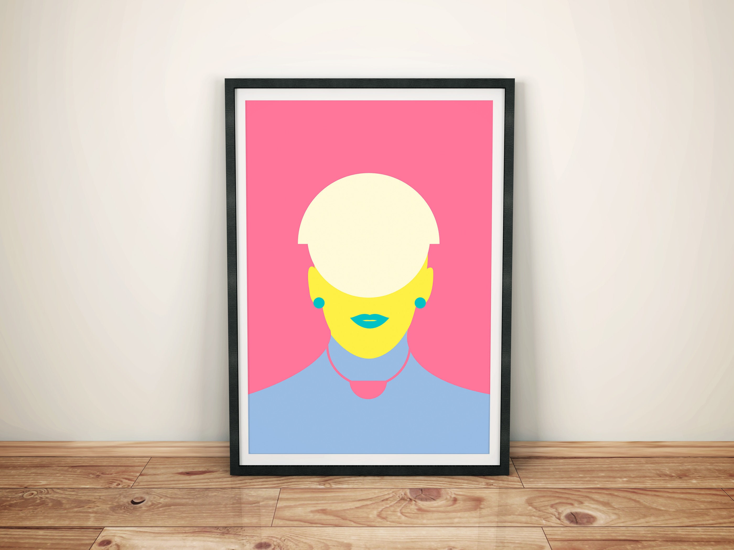 Colourful Female Poster Woman Poster Abstract Print | Etsy