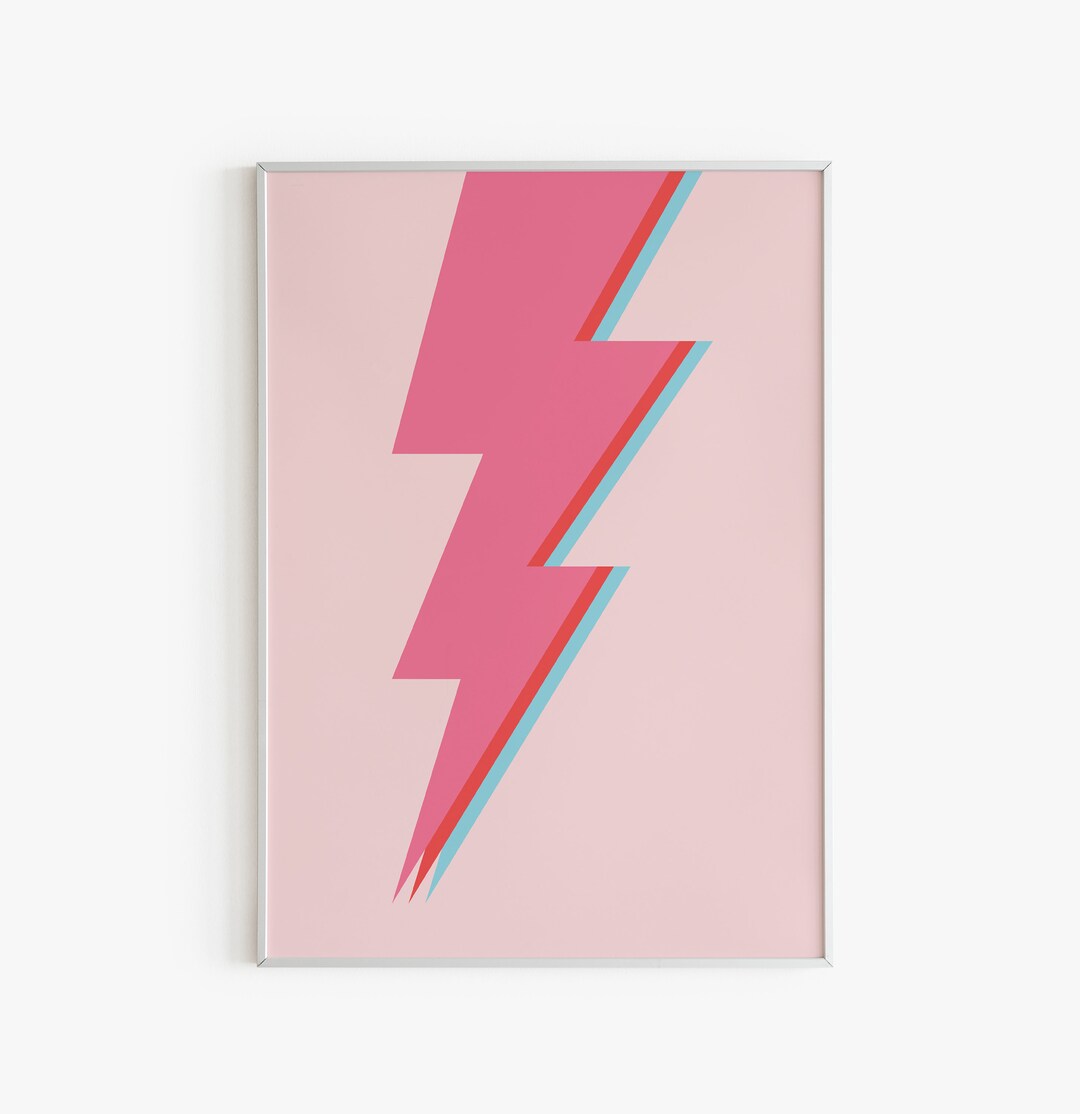 Lightning Print, Lightning Art Print, Colourful Art Print, Lightning ...