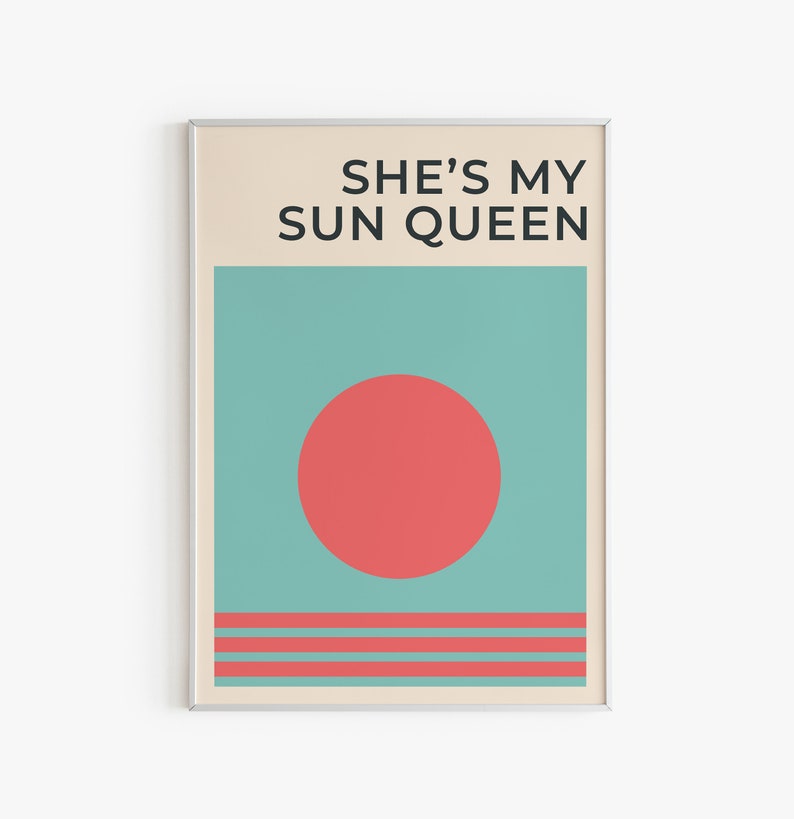 She is My Sun Queen Print Sun Queen Lyrics Print Gerry - Etsy UK