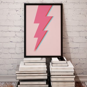Lightning Print, Lightning Art Print, Colourful Art Print, Lightning ...