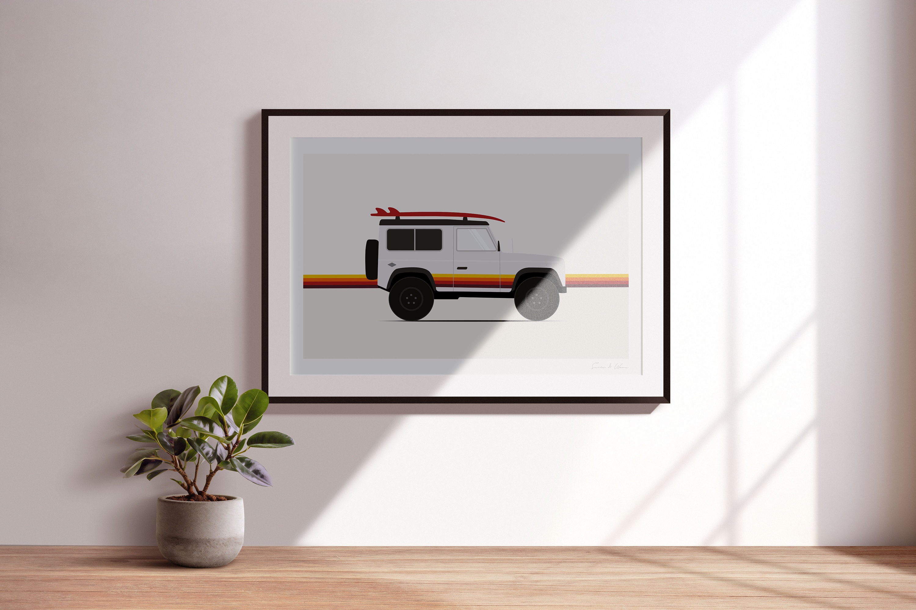 Land Rover Defender Art Digital Download, Surf Poster, Travel Print ...