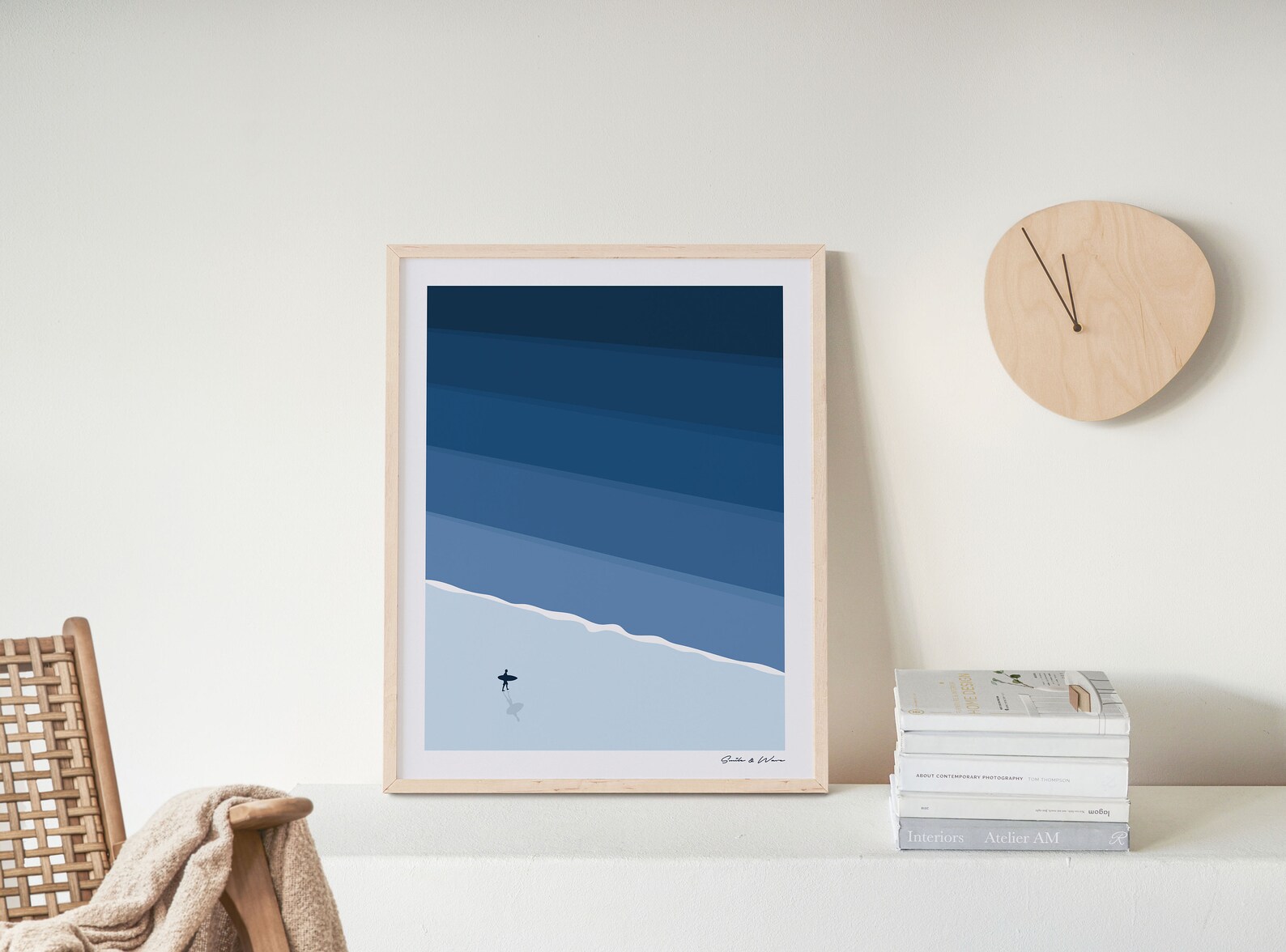 Surf Art Print, Big Wave Wall Art, Surf Ocean Poster, Surfer Art Work ...