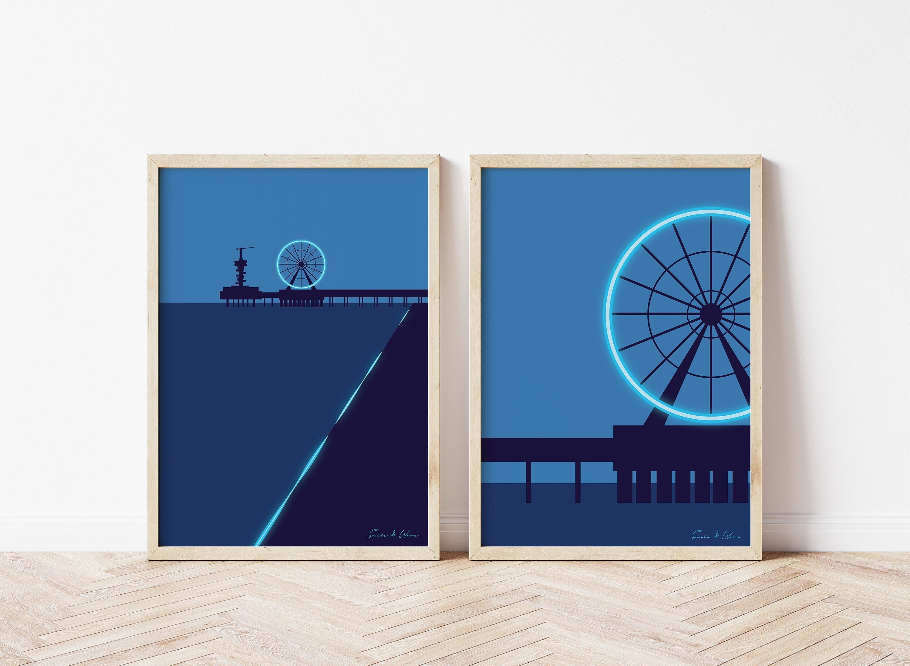 Scheveningen Art Print Set Scheveningen Beach Poster De Pier | Etsy