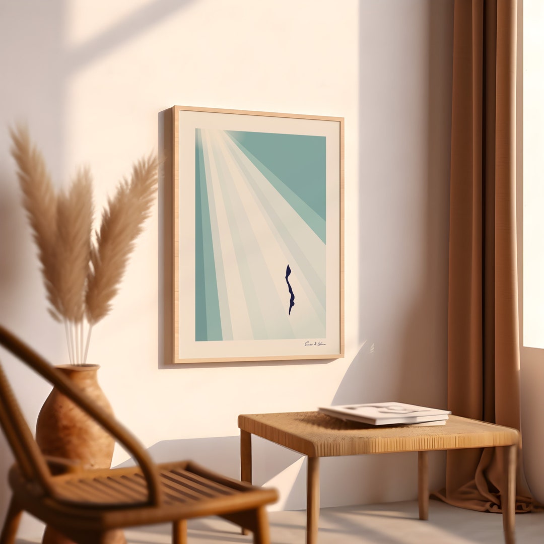 Freediving Art Print, Freedive Poster, Ocean Print, Sea Poster ...