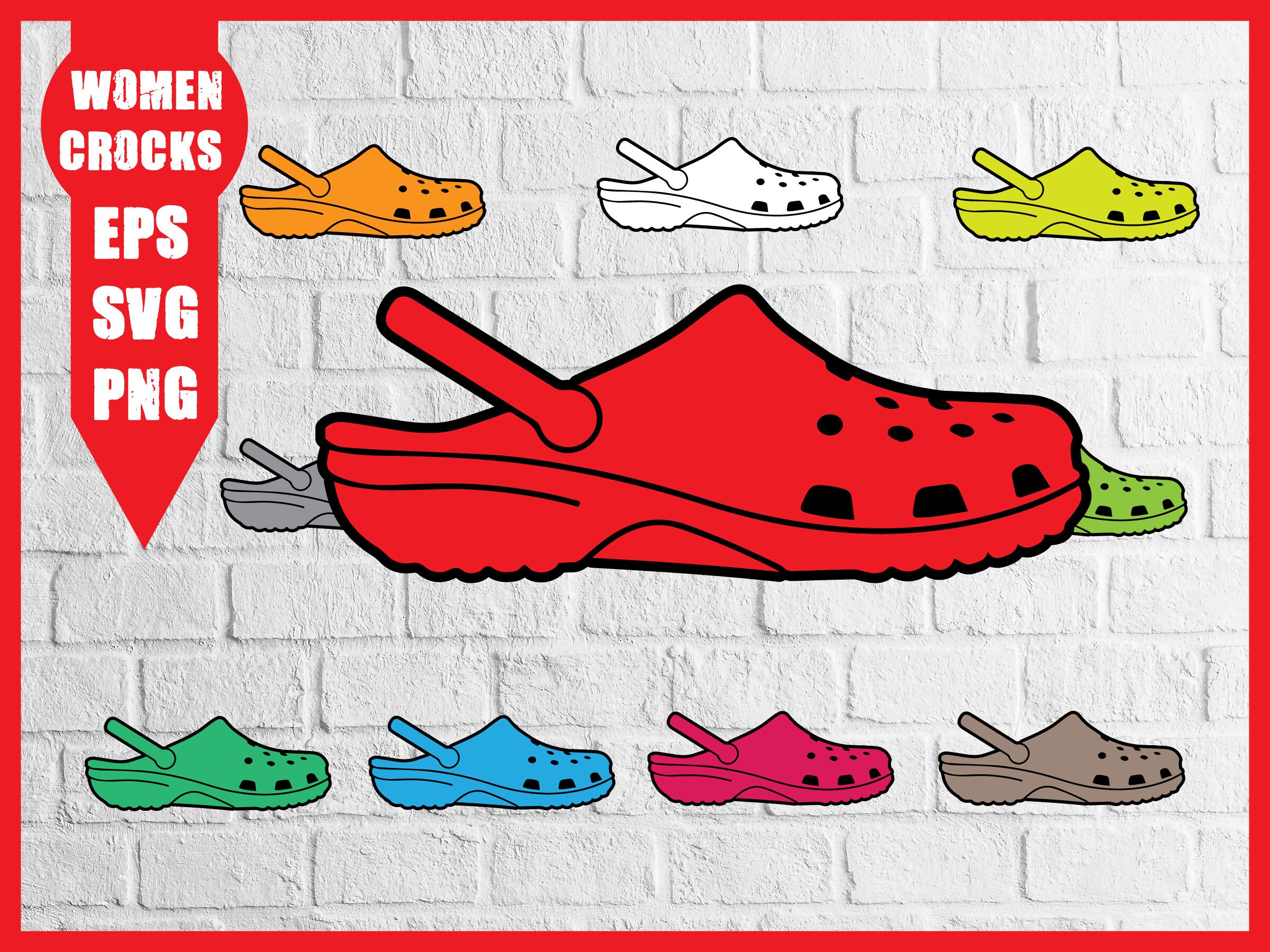 Women Crocs Svg Bundle Crocin Life Crocs Sandals Clipart | Etsy