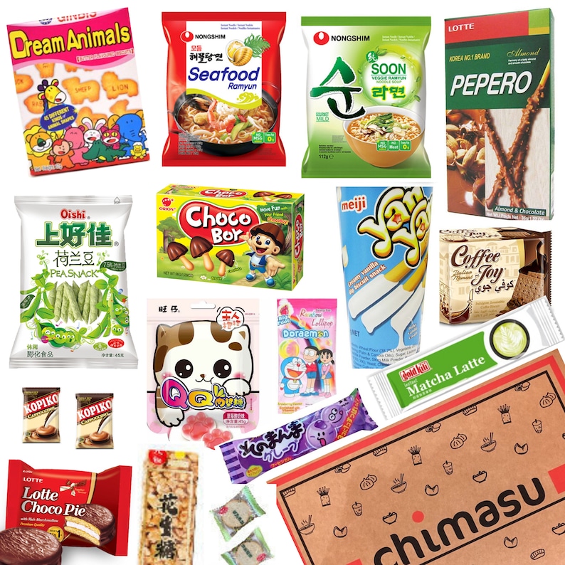Asian [savoury] Snack Box Hamper by Chimasu - Includes Japanese, Korean ...