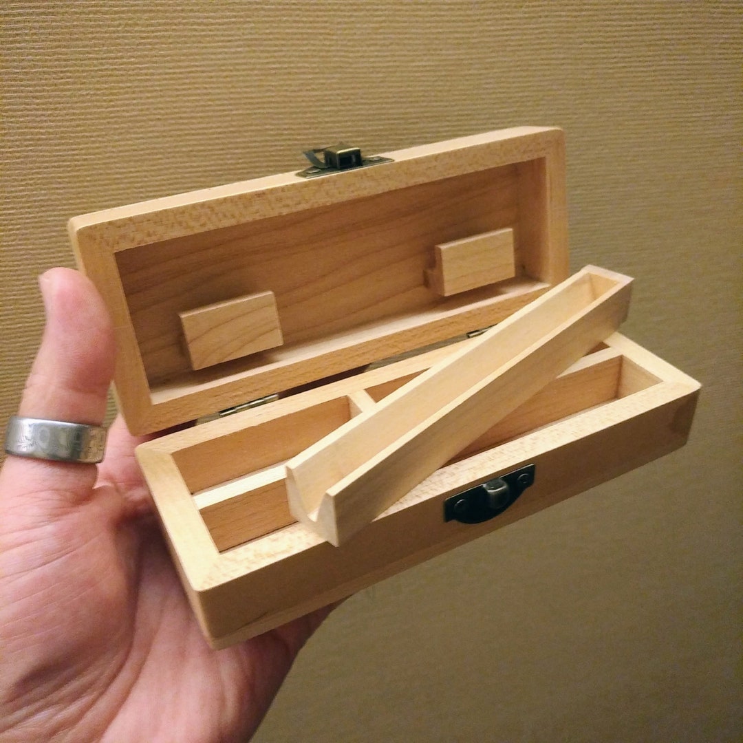 Pineapple Pine Wood Stash Box With Rolling Helper Wooden - Etsy