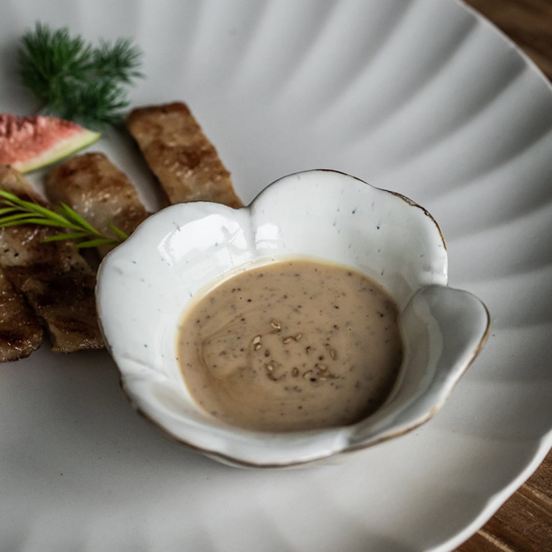 3.5 Petal-shaped Saucer, Ceramic Bowl, Seasoning Dish, Dessert Bowl ...